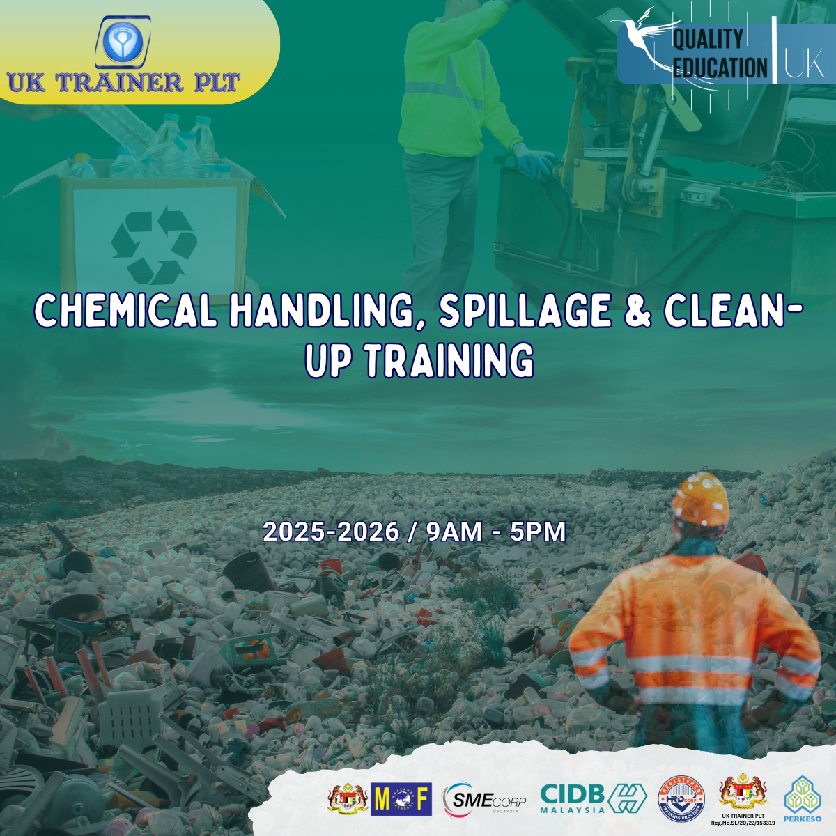 Chemical Handling, Spillage & Clean-Up Training (1day)