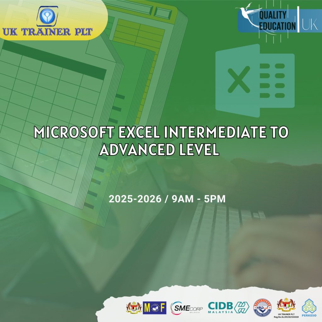 Microsoft Excel Intermediate to Advanced Level 2025